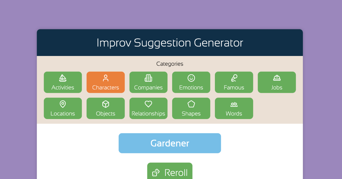 Improv Suggestion Generator